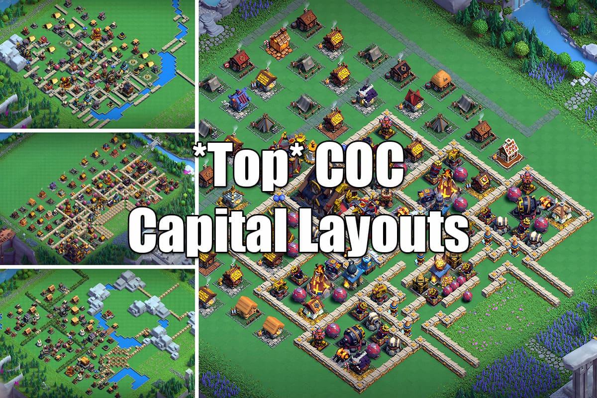 Top 10 Capital Hall Layouts Level 1-10 | Clash of Clans 2024 - Links ...