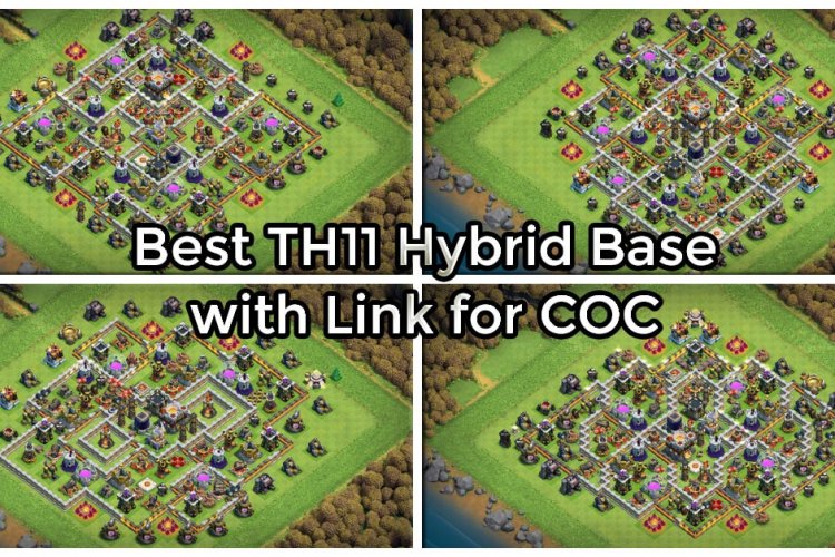 Best TH11 Hybrid Base with Link for CoC - 2024