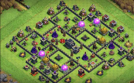 CoC TH9 Farming Base #9 - Town Hall Base Link, Capital Layouts