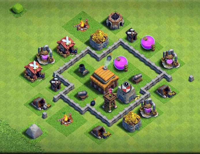 TH3 Trophy Base Layout with Link #7 - Town Hall Base Link, Capital Layouts