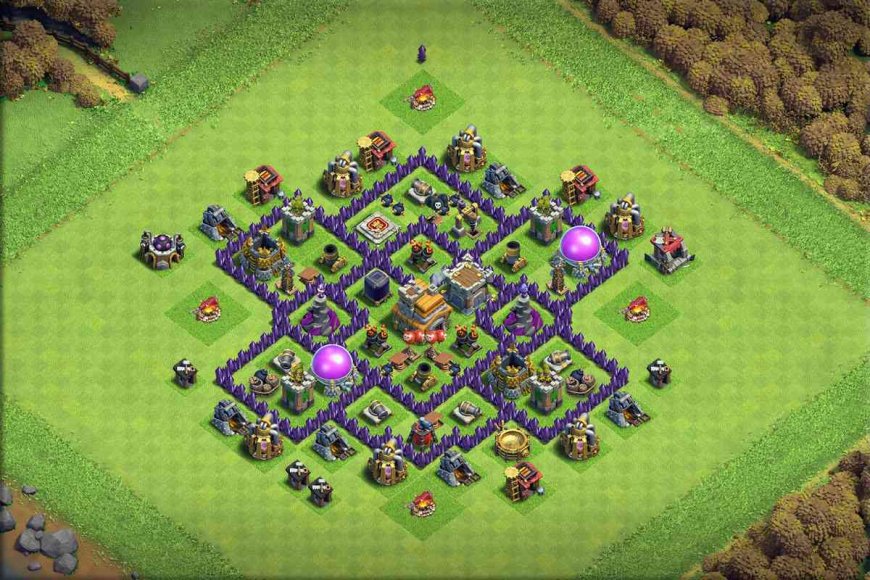 Anti Air TH7 Hybrid Base with 3 Air Defenses - ClashCodes
