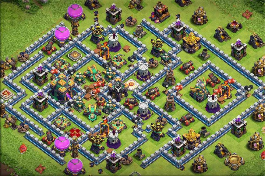 Best CoC TH14 Trophy Base Against Gound and Air Attacks - 2025
