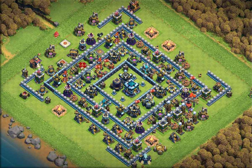 Powerful TH13 Hybrid Base with Link For Clashers - 2025