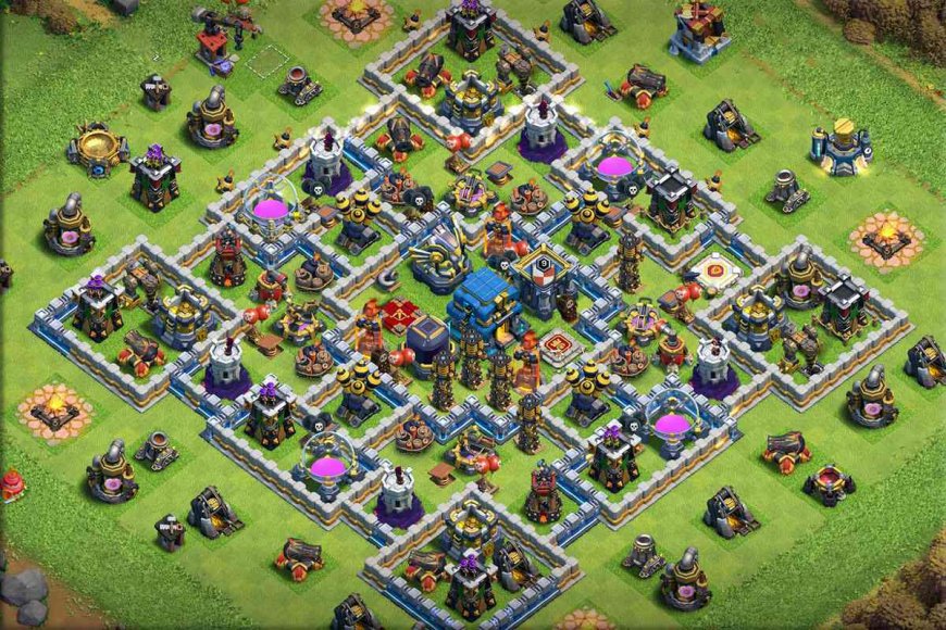 Creative Town Hall 12 Farming Base Layout - 2025