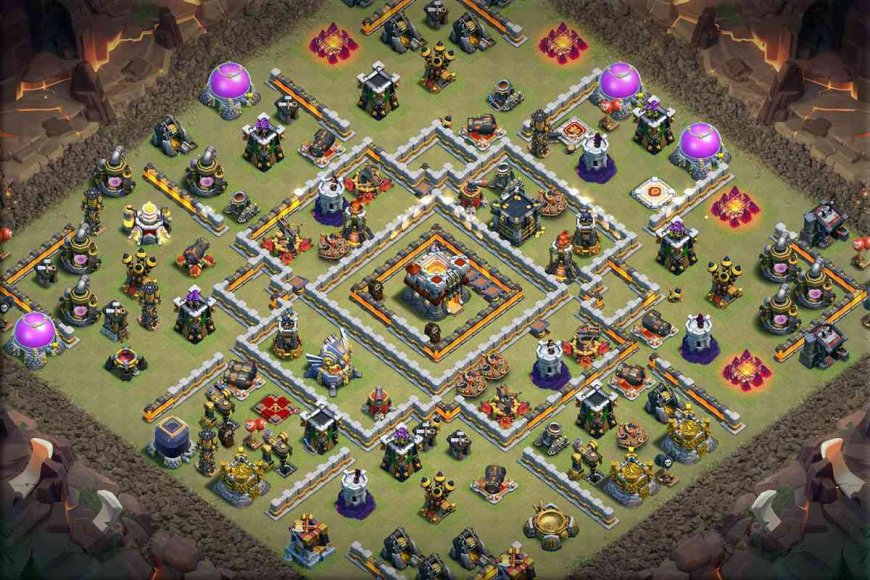 Pro TH11 Base Design for War and Resource Protection - 2025