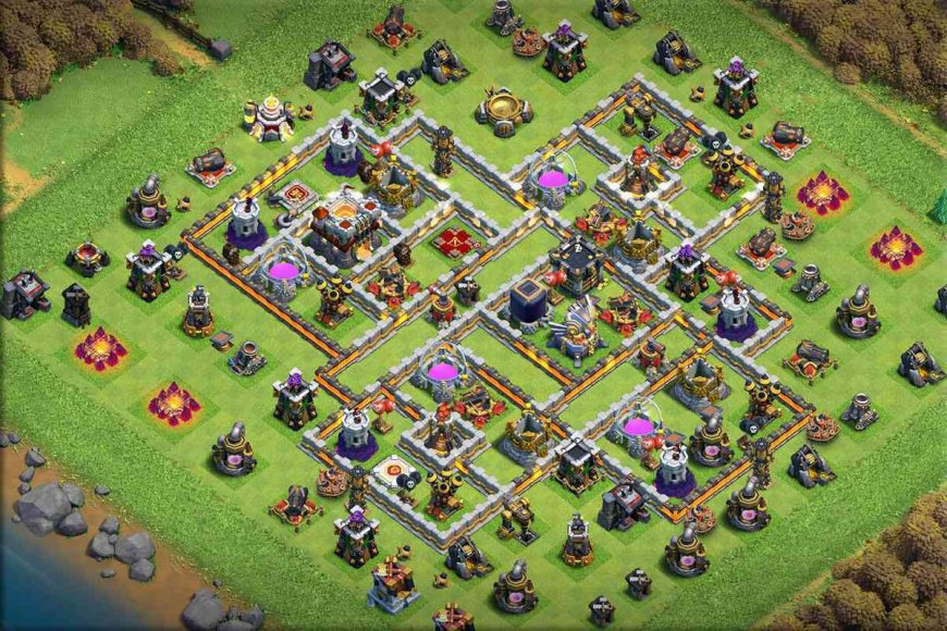 Pro TH11 Hybrid Base Design for Optimal Defense Strategy - ClashCodes