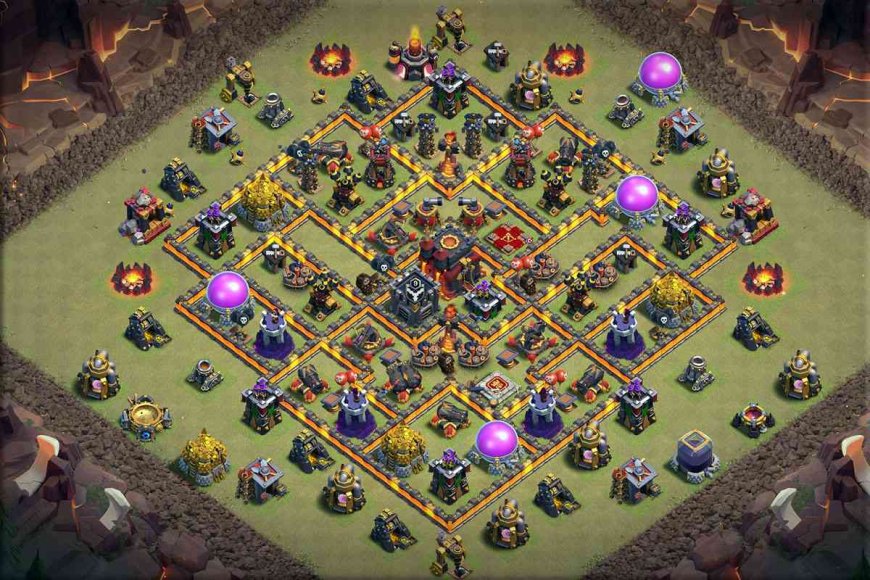 Best TH10 War Base Layout for Clash of Clans - ClashCodes