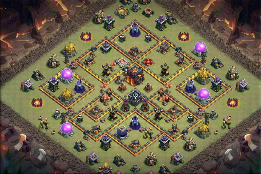 Powerful TH10 Base for War Defense - ClashCodes