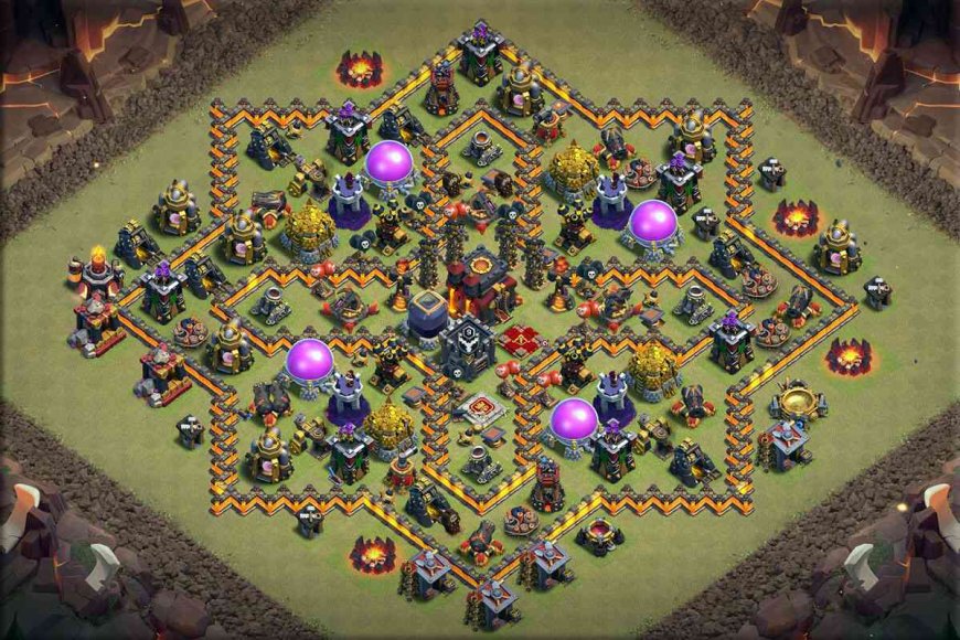 Anti 2 Star TH10 War Base Layout - 2025