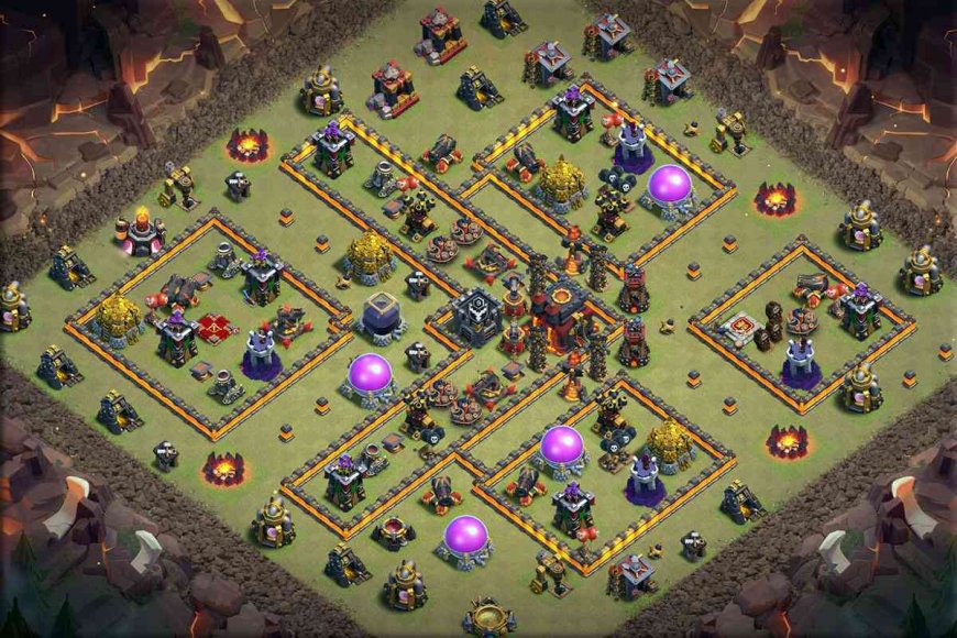 Best COC TH10 Base Design L Shape Layout | Anti 2 Star - 2025