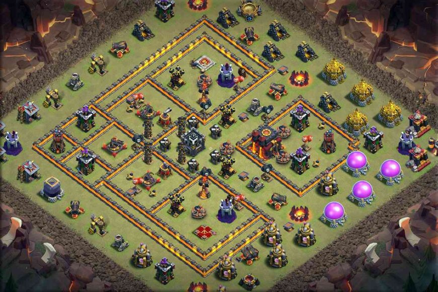 TH10 Base Anti 3 Star Design for Clan War in Clash Of Clans - ClashCodes