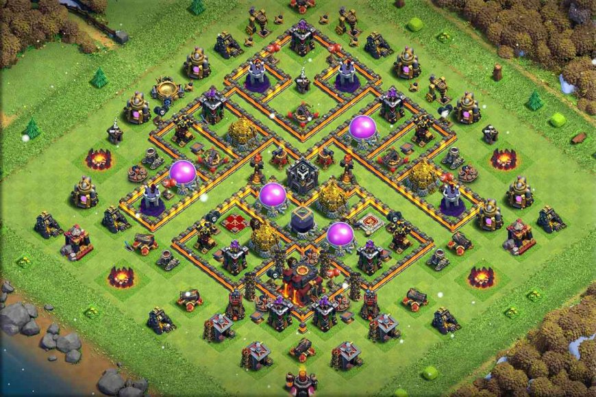 Top TH10 Farming Base with Updated Layout - 2025