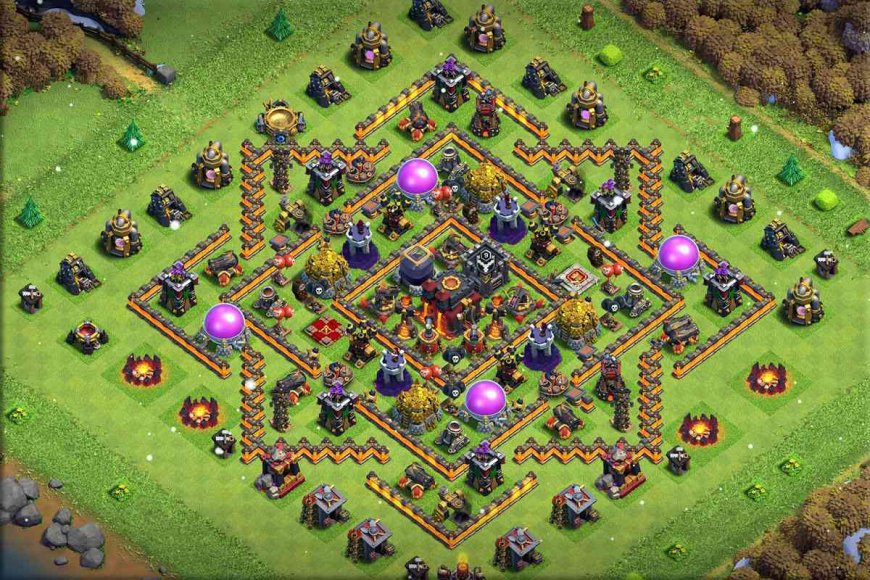 Best TH10 Trophy Defense Base Layout - 2025