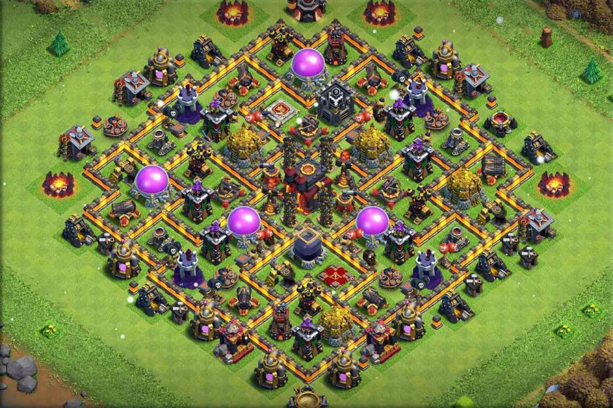 Best TH10 Farming Hybrid Base for Clan War - 2025
