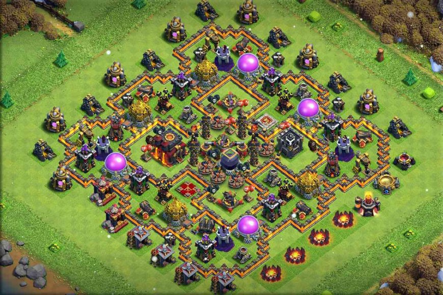 Best TH10 Hybrid Base for Ultimate Protection - ClashCodes