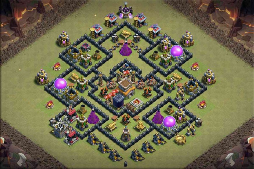 Undefeated TH8 Base for CoC War - 2025