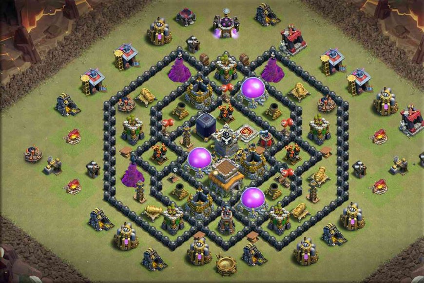 Anti-Air and Anti-Ground TH8 War Base - 2025