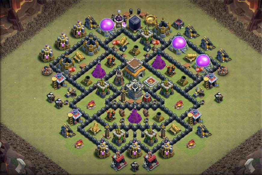 Anti-Everything TH8 Base Layout for CoC - 2025