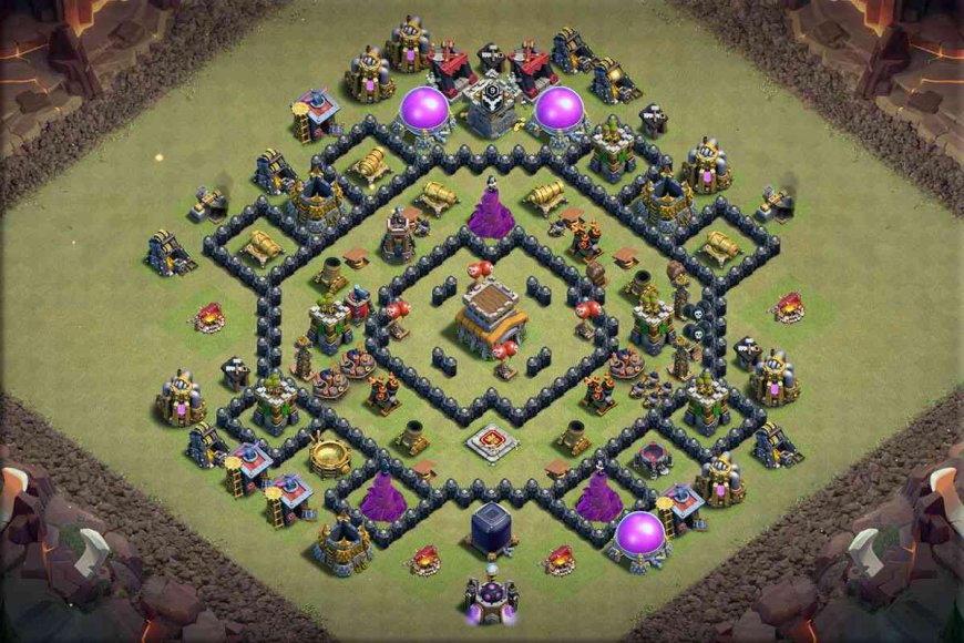 Anti-Air TH8 Base for Defense Domination - 2025