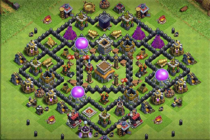 Best Town Hall 8 Base Layout to Protect Loot - ClashCodes