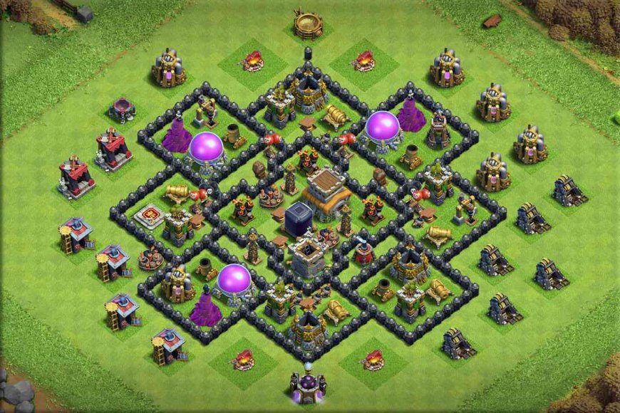 TH8 Trophy Base with Latest Building Updates for CoC - ClashCodes