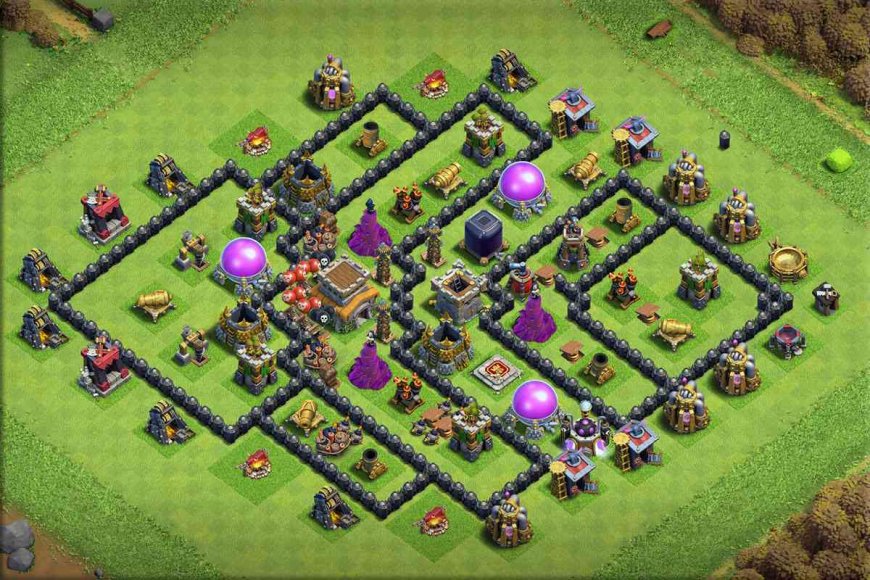 Top TH8 Hybrid Layout for Loot and Trophies - 2025