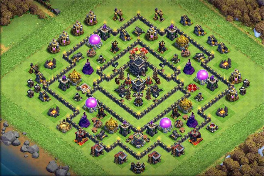 CoC TH9 Farming Base #9 - Town Hall Base Link, Capital Layouts