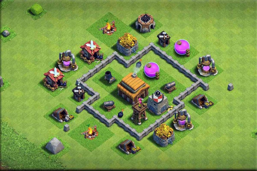 TH3 Trophy Base Layout with Link #7 - Town Hall Base Link, Capital Layouts