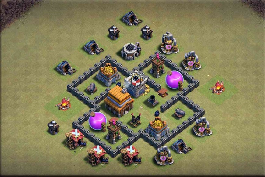 TH4 Max Base #6 - Town Hall Base Link, Capital Layouts