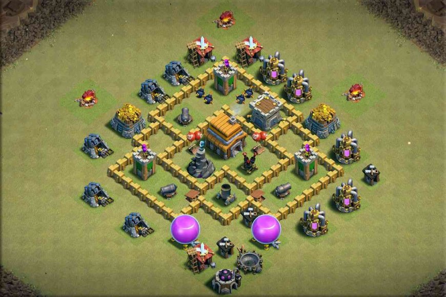 CoC TH5 Defense Base #12 - Town Hall Base Link, Capital Layouts