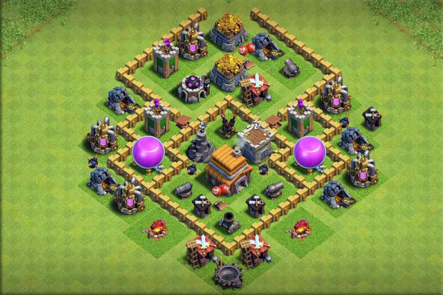 CoC TH5 Trophy Base Link #5 - Town Hall Base Link, Capital Layouts