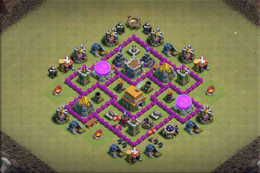 CoC Base TH6 War #8 - Town Hall Base Link, Capital Layouts