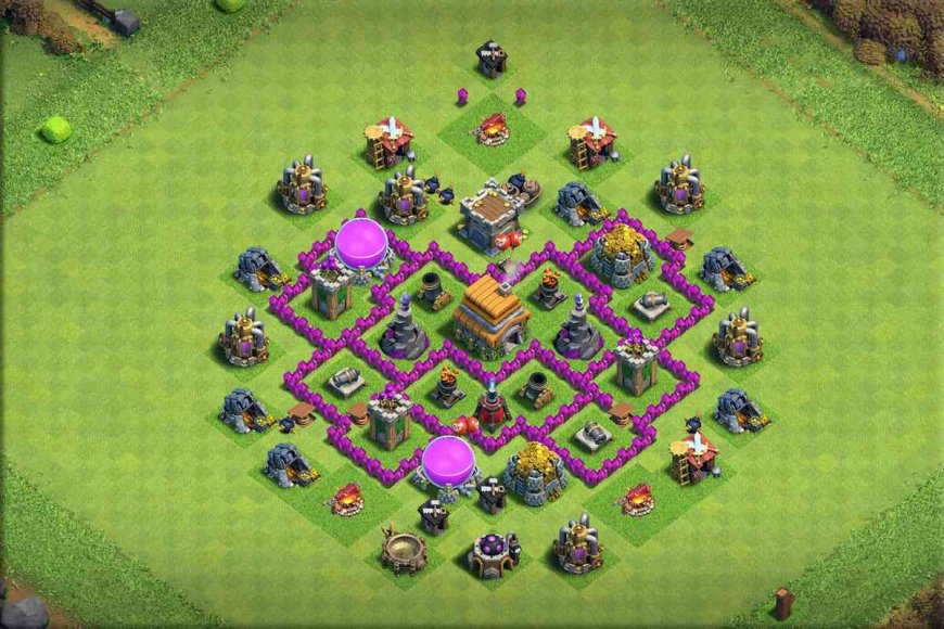 CoC TH6 Trophy #9 - Town Hall Base Link, Capital Layouts