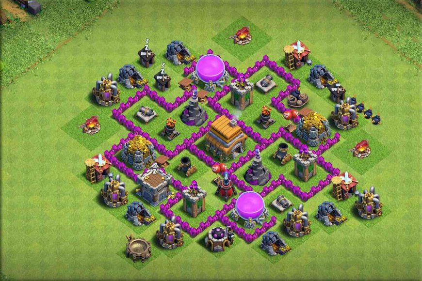 TH6 Trophy Base Layout #10 - Town Hall Base Link, Capital Layouts