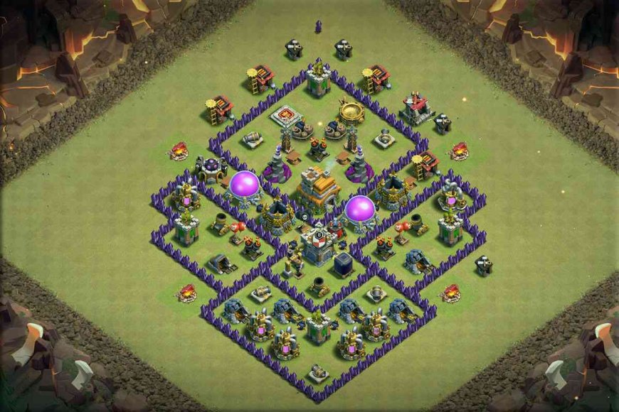 TH7 Clash Of Clans War Base #7 - Town Hall Base Link, Capital Layouts