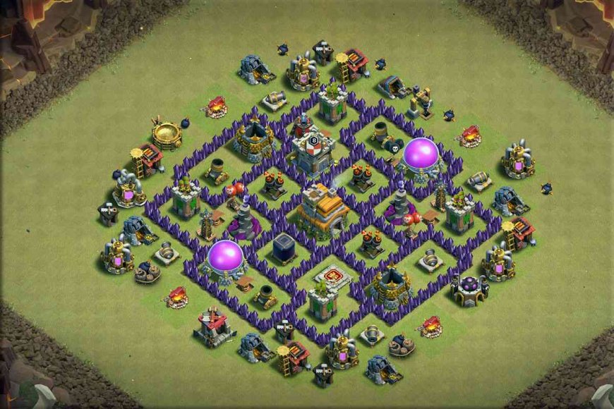 Clash Of Clans TH7 War Base #9 - Town Hall Base Link, Capital Layouts