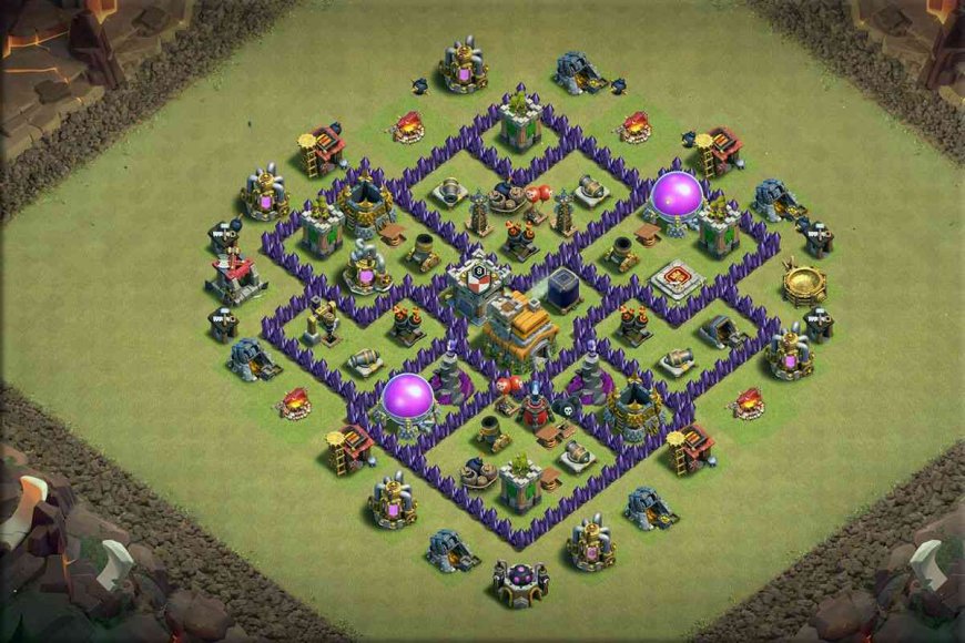 CoC War Base TH7 #13 - Town Hall Base Link, Capital Layouts
