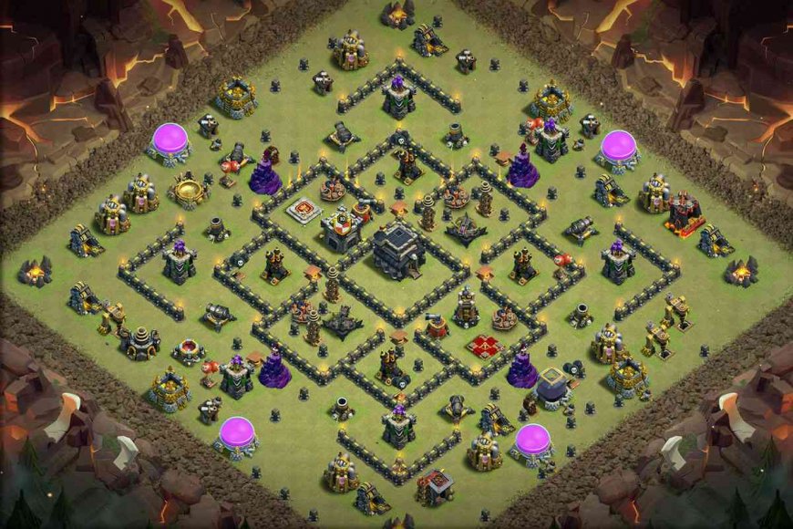 Best TH9 Base - War | Anti 2 Star Layout - Clash of Clans - ClashCodes