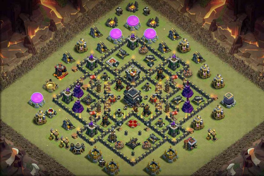 TH9 Anti 2 Stars War Base Layout with Link - COC #24 - 2025