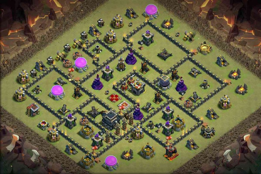 Pro Town Hall 9 War Base: Anti 3 Star | Clash of Clans - ClashCodes