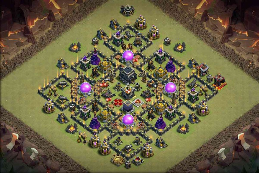 Maxed TH9 Base - Anti 3 Star | Clash of Clans - 2025