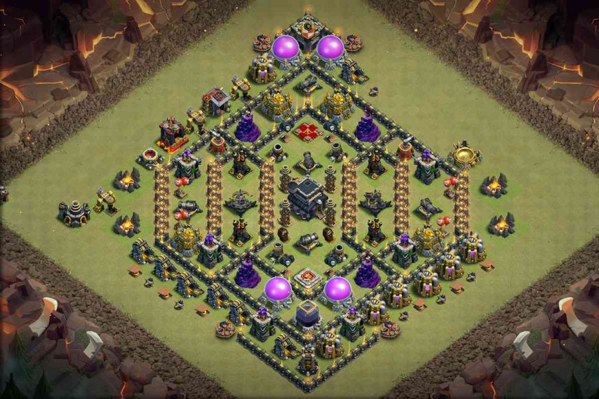 Pro TH9 Base for War and Defense Mastery - 2025