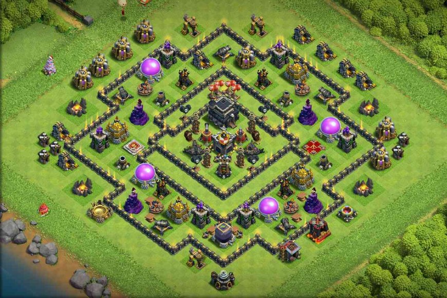 Pro Town Hall 9 Farming Base for Ultimate Defense - ClashCodes