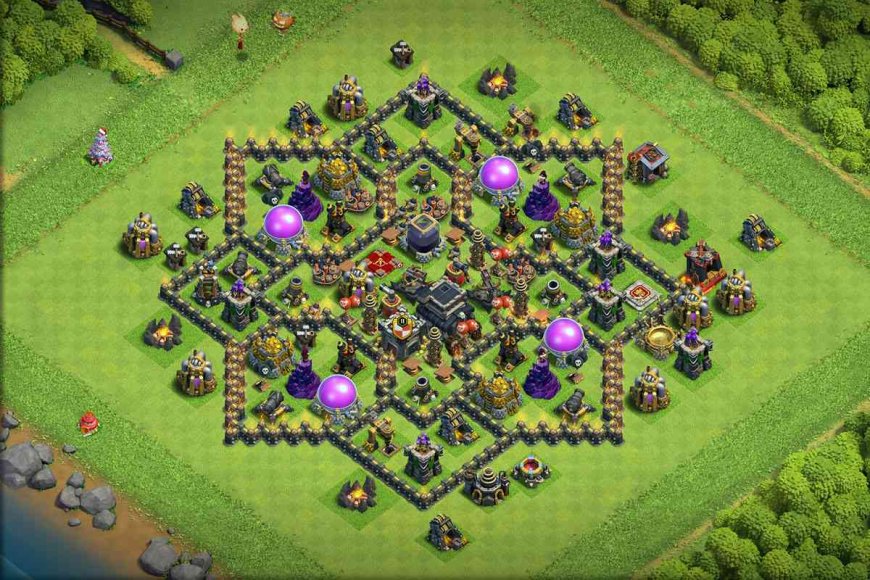 Powerful TH9 Trophy Base Against Enemy Raids - 2025