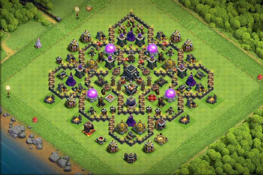 Best CoC TH9 Hybrid Base for Clan War Players - 2025