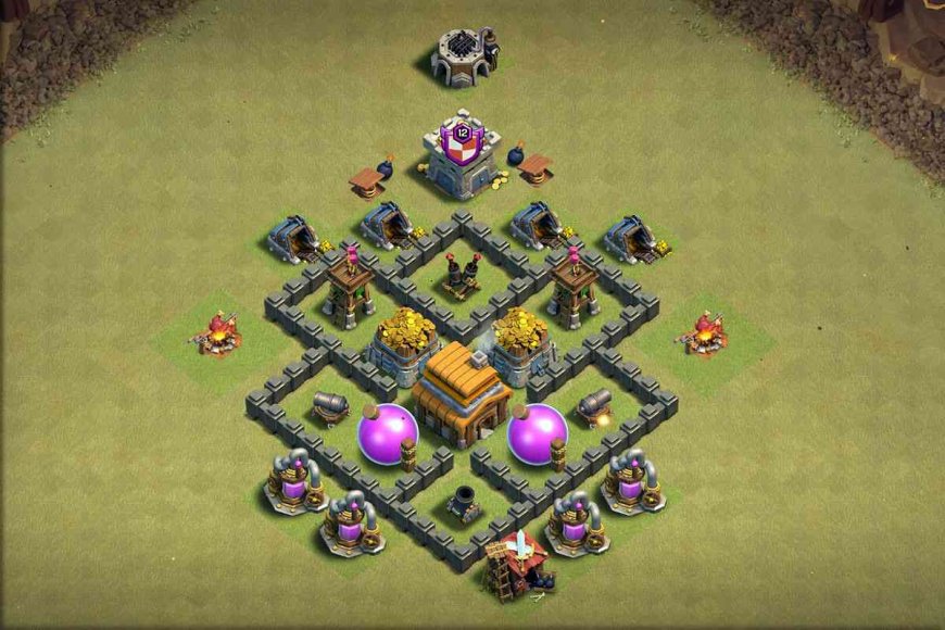 Anti 3 Star Town Hall 4 Base For Clash of Clans - 2025