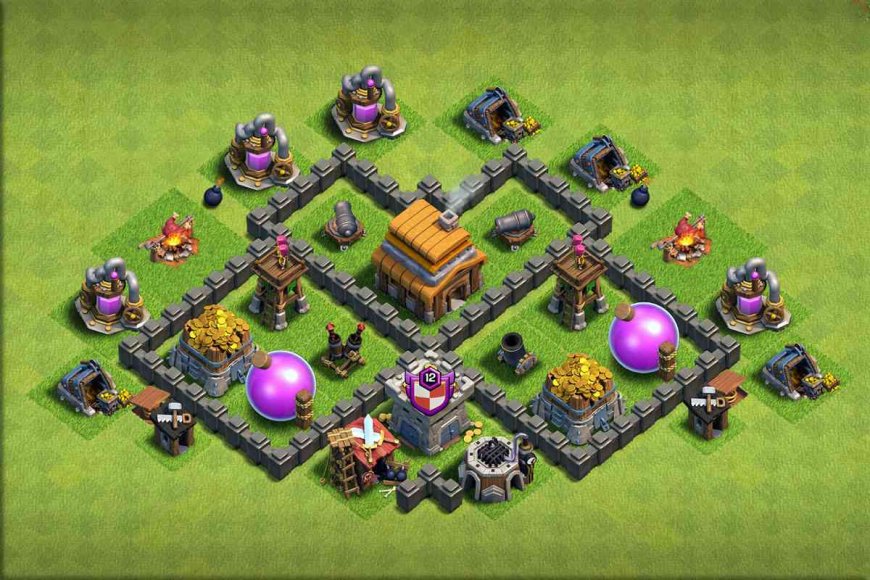 Hard Town Hall 4 Base Design - 2025