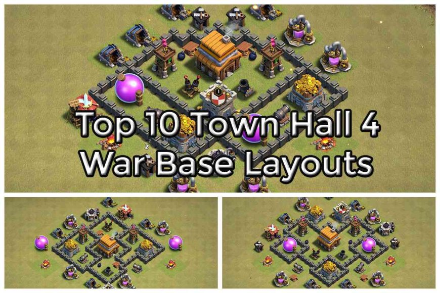 Top 10 Town Hall 4 War Base Layouts with Links | Clash of Clans 2023 ...