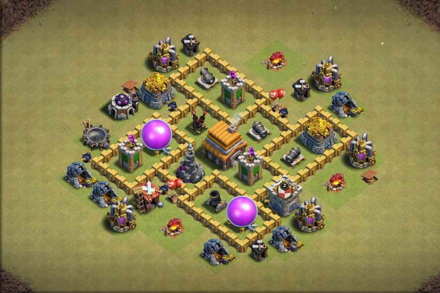 Hard TH5 Anti 2 Star Base For Clan War - 2025
