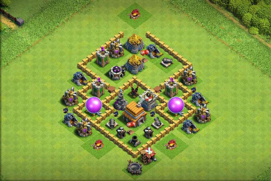 Powerful TH5 Trophy Base with Copy Link - ClashCodes